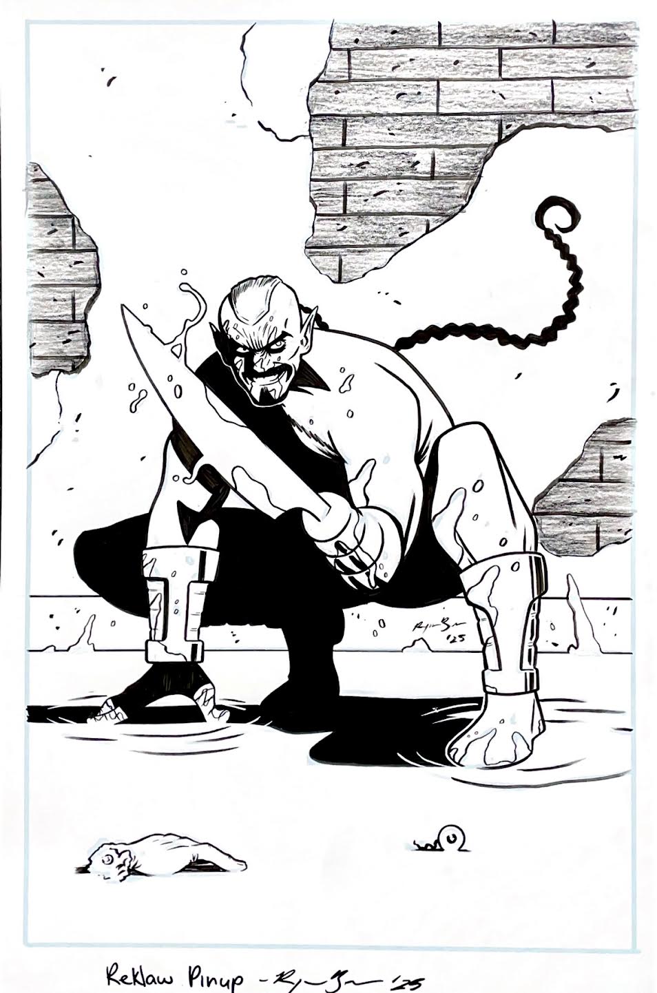 Raymar Brunson - Reflow - Pin-Up – Panel Punk Comics Originals
